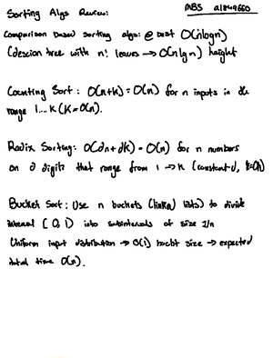 Adsa-Exam Prep 1 - prep - COMP SCI 2201 & 7201 Algorithm and Data Structure Analysis Semester 1 ...