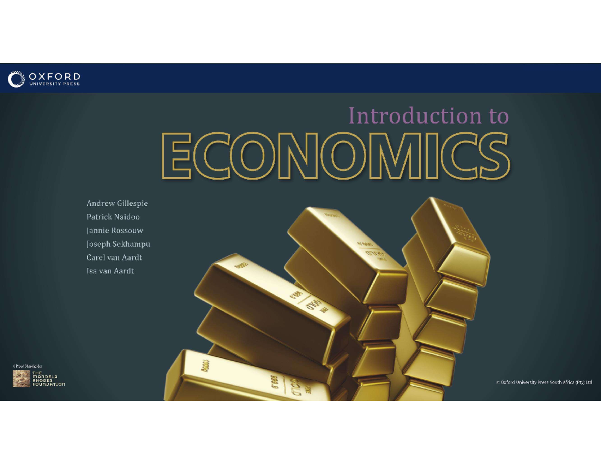 Macroeconomics (ECON 101) Chapter 5: Understanding Supply Dynamics ...