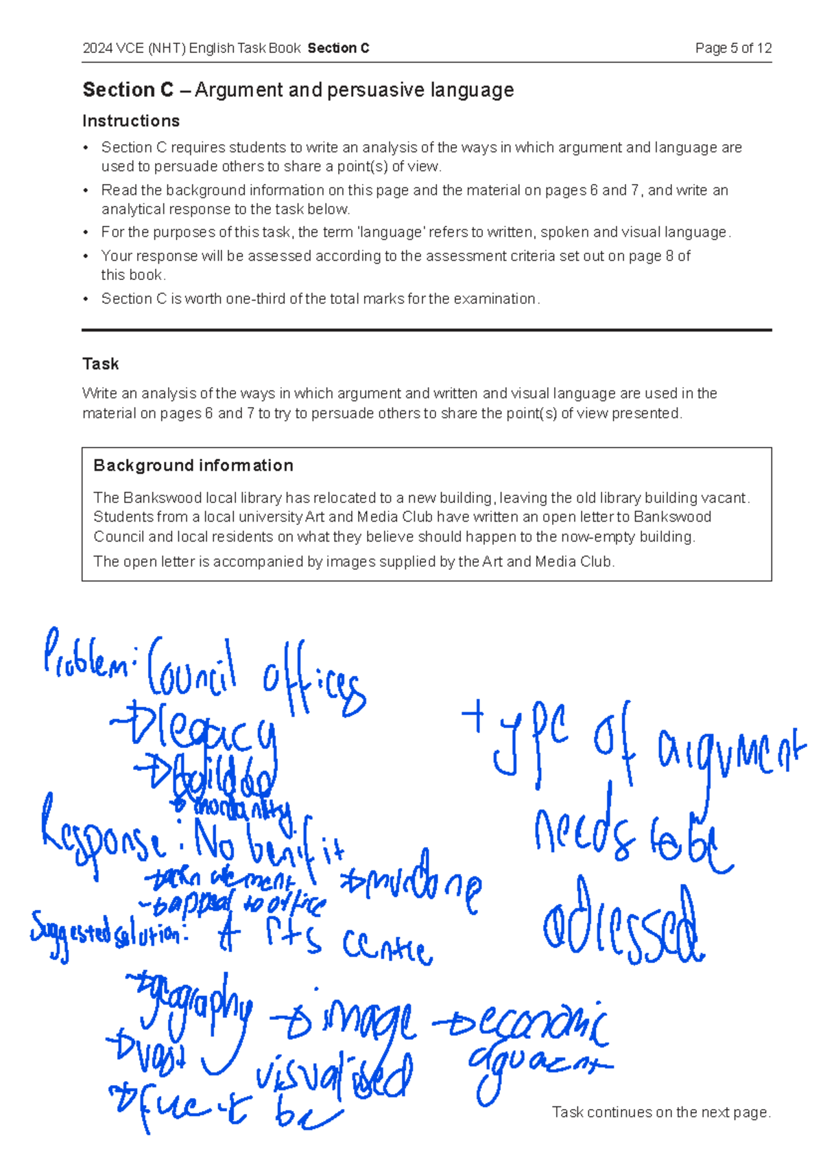2024 VCE (NHT) English Section C: Analyzing Persuasive Language - Studocu