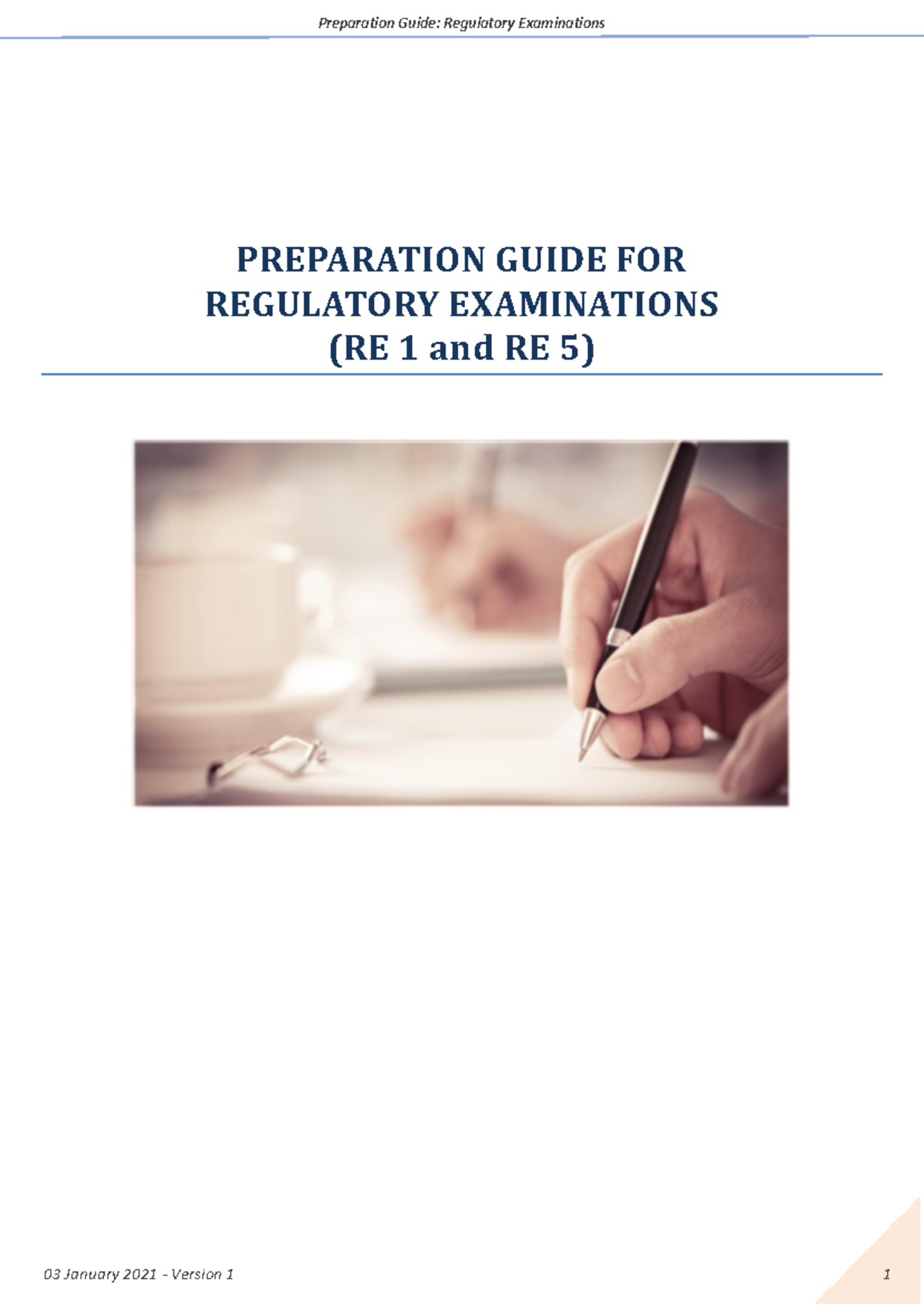 "Comprehensive Prep for Regulatory Exams RE1 & RE5: Study Guide" - Studocu