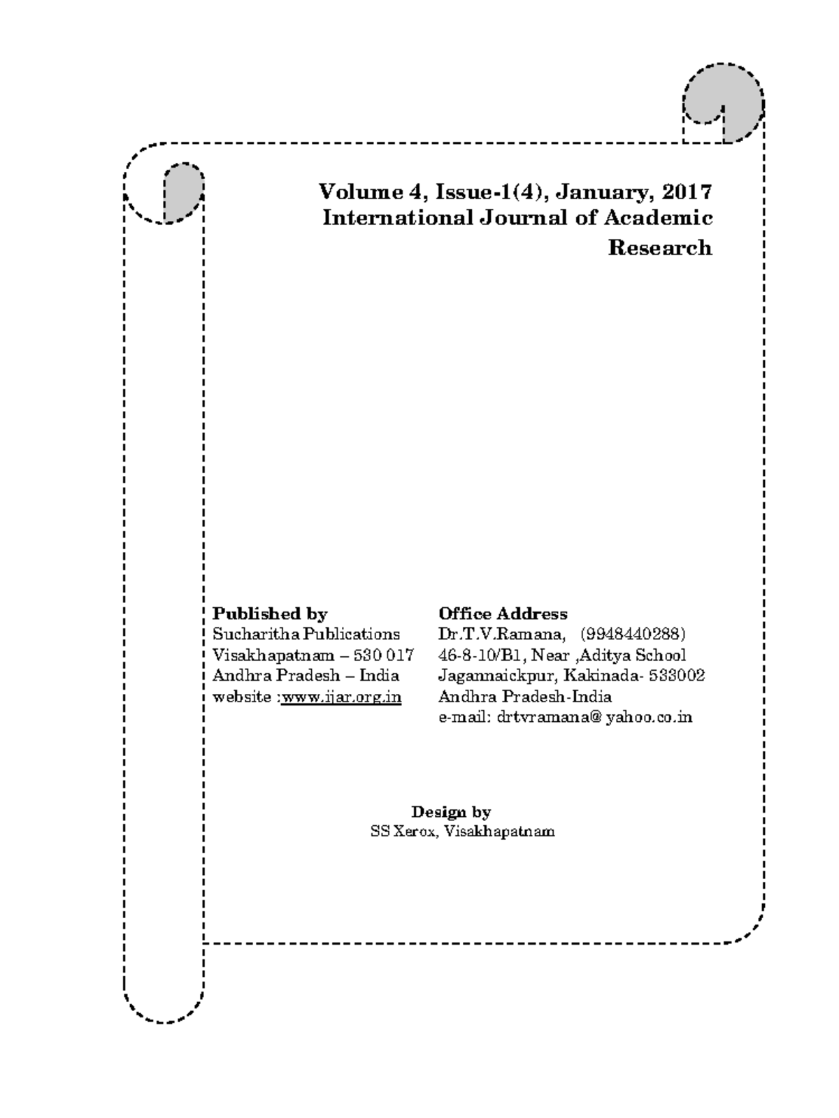 Me and Rekha Joint paper published in IJ - Volume 4, Issue-1(4 ...