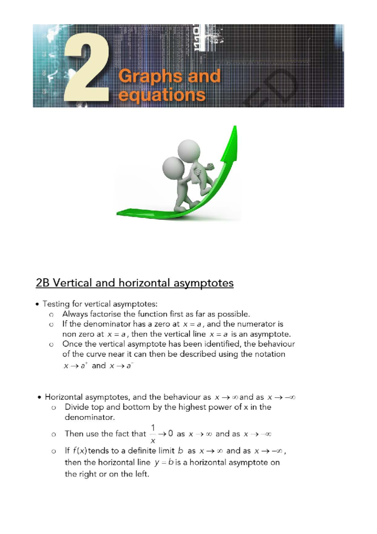 CH 2B: Vertical & Horizontal Asymptotes and Curve Sketching - Studocu