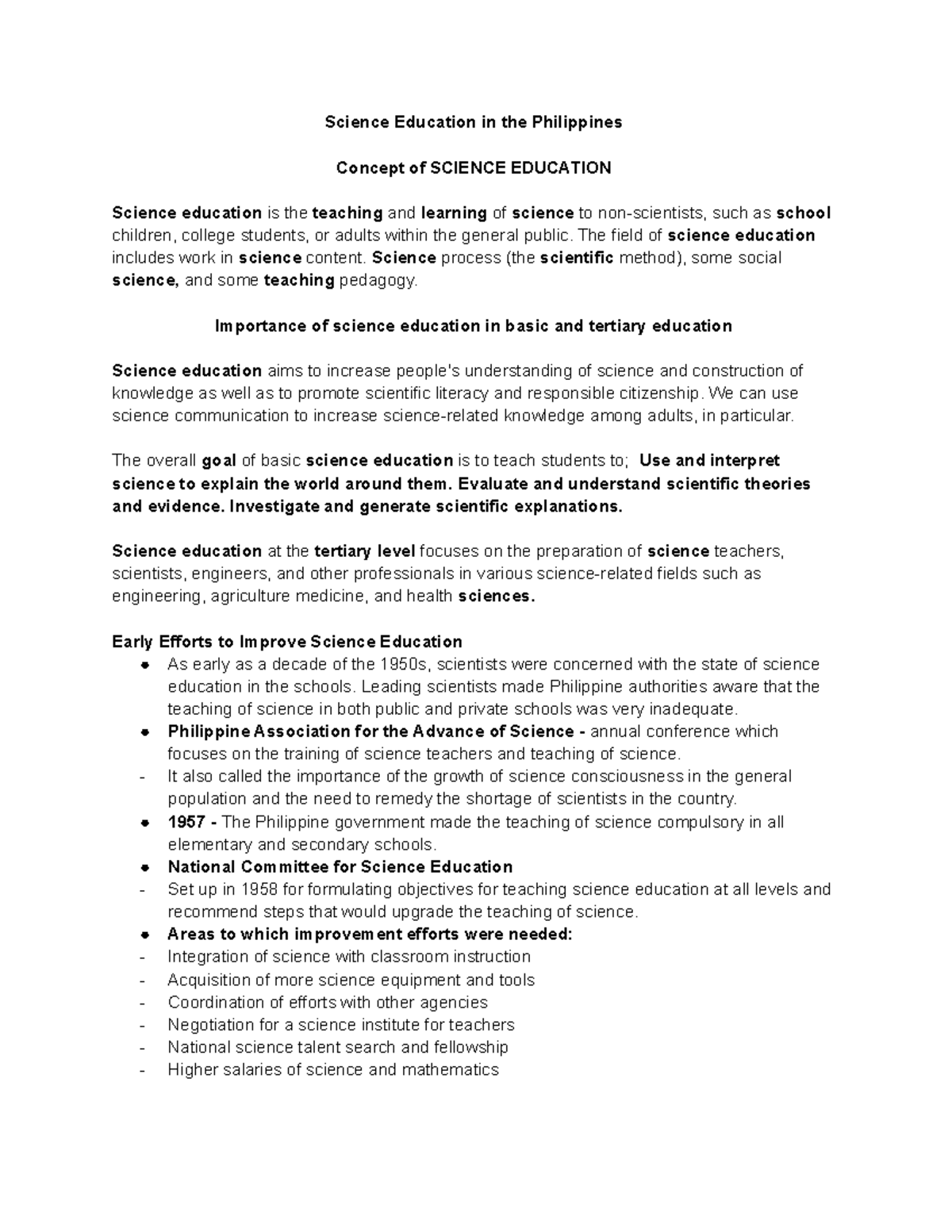 Module 3 Science Education in the Philippines - Science Education in ...