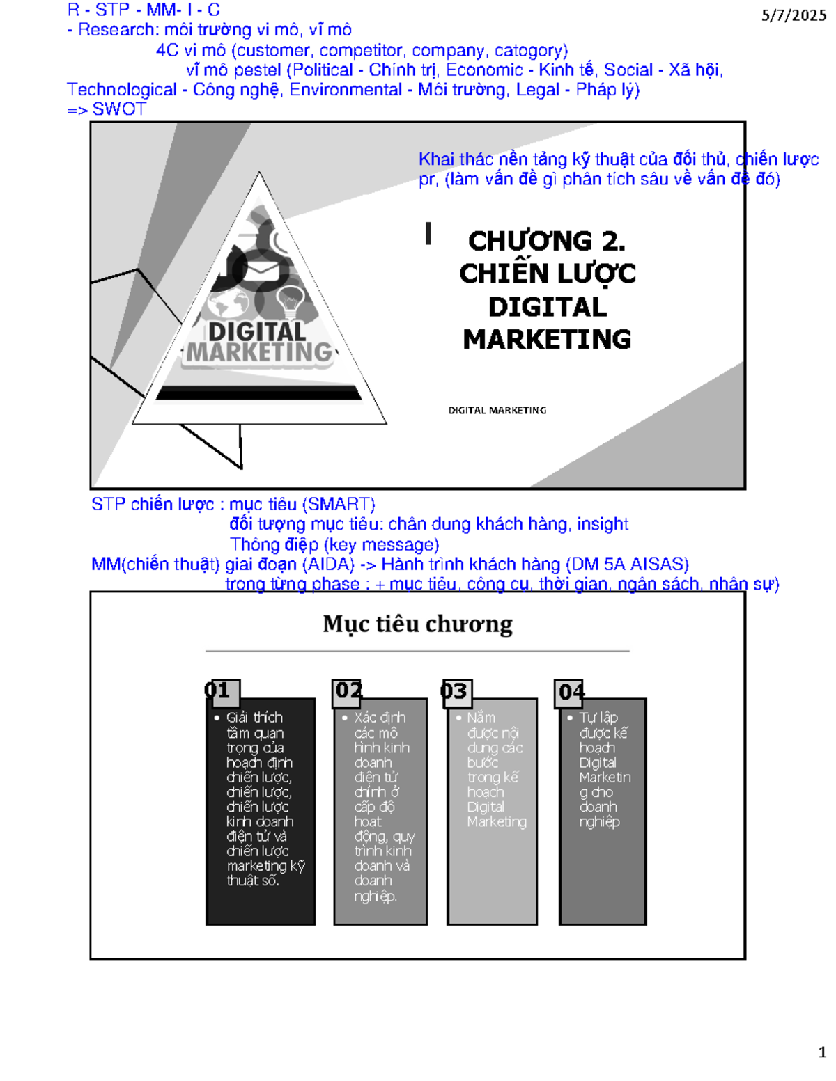 Chương 2: Chiến Lược Digital Marketing (MKT 101) - Studocu