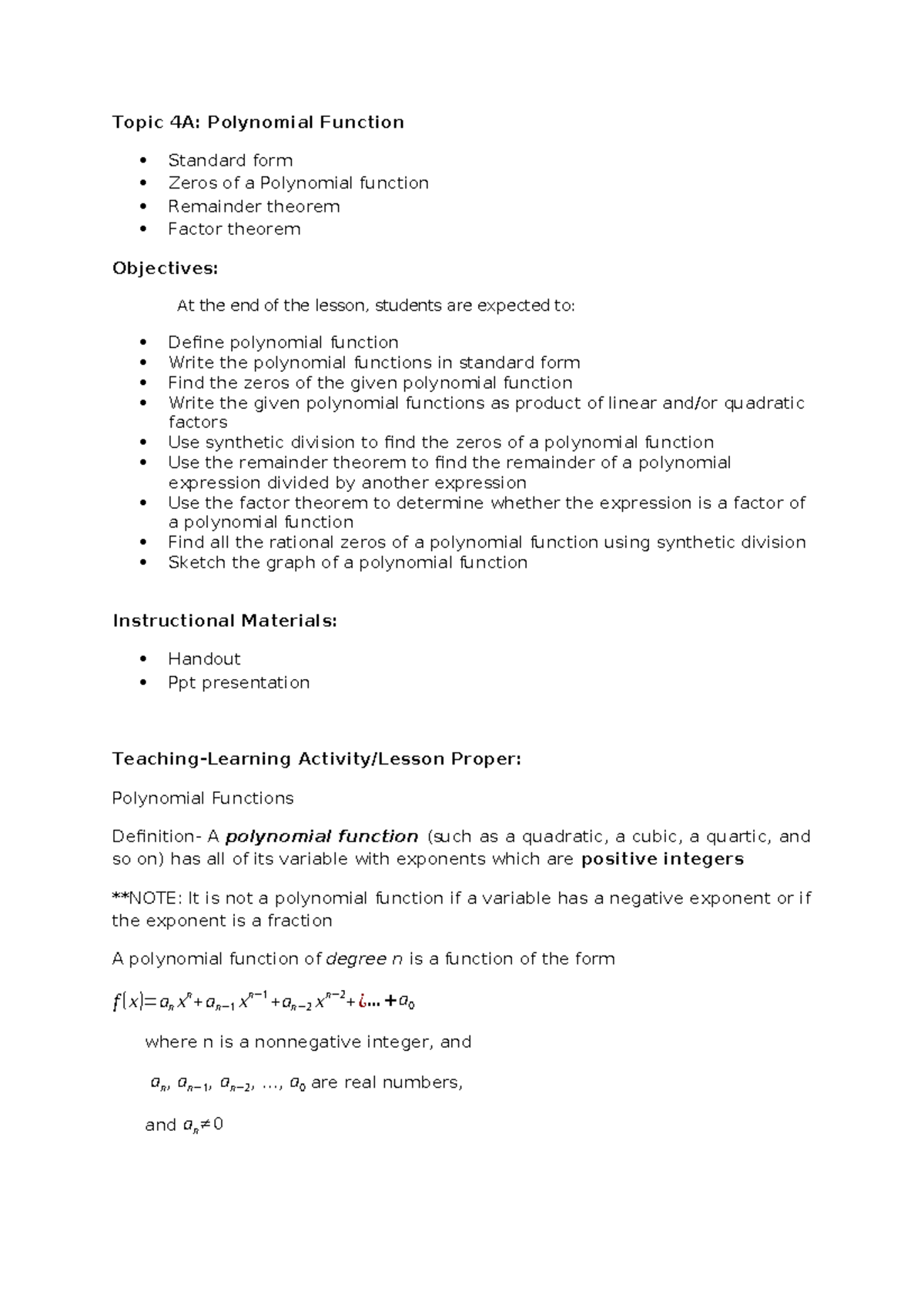 4A.2 Module Polynomial Function-Hand Out-2 -700646498 - Topic 4A ...