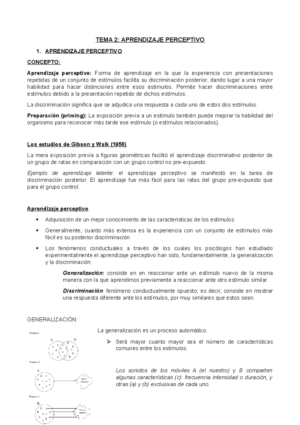 TEMA 2 Aprendizaje Perceptivo - TEMA 2: APRENDIZAJE PERCEPTIVO 1 ...
