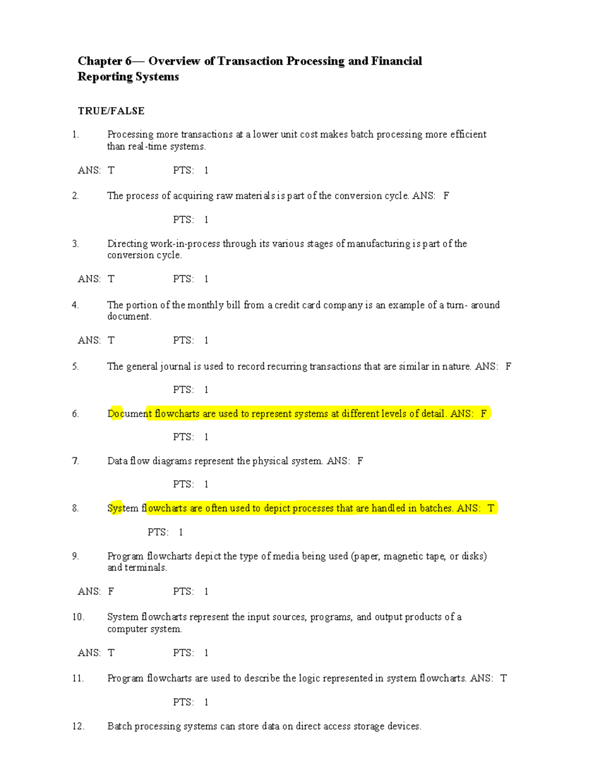 Chapter Overview: Transaction Processing & Financial Reporting Systems ...
