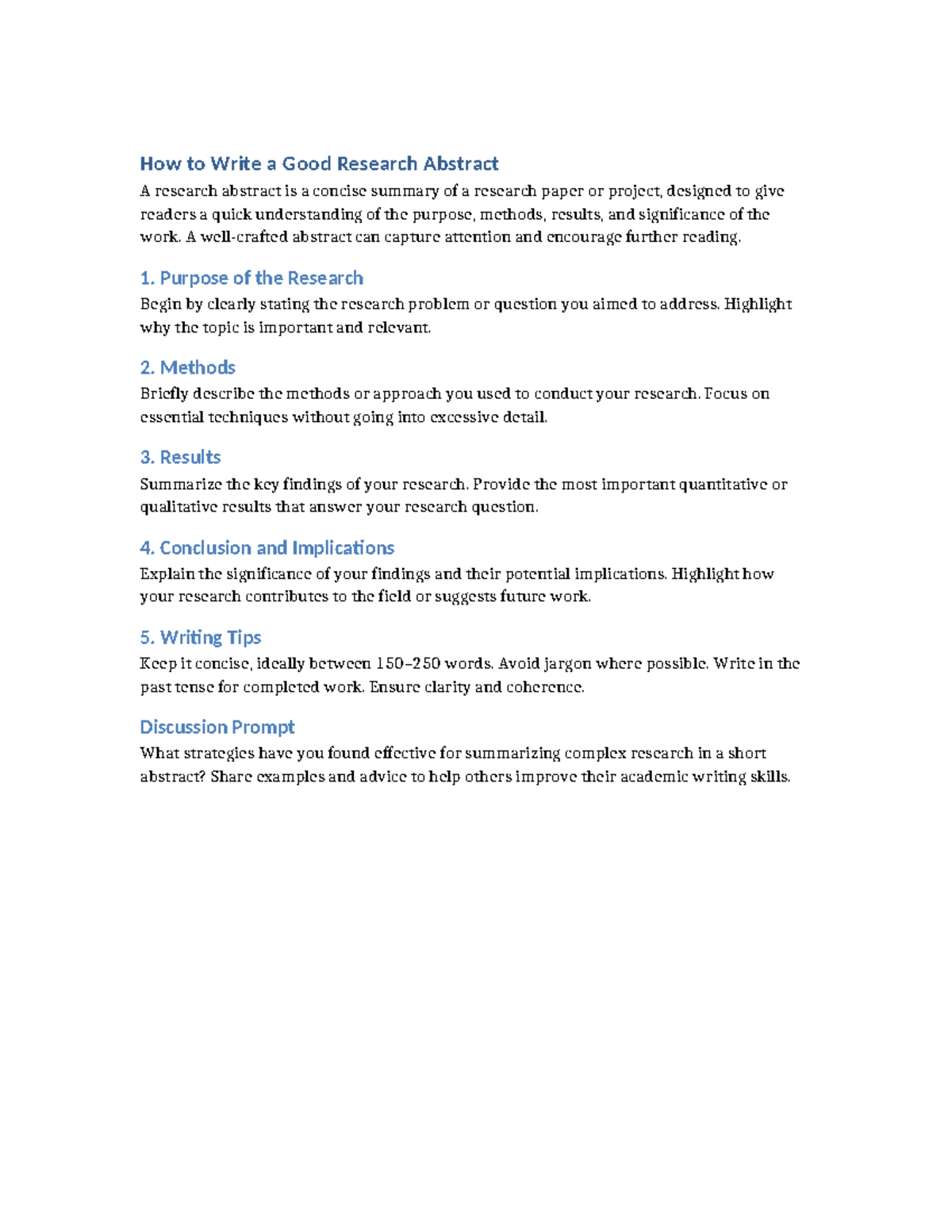 How To Write A Good Research Abstract: Tips & Strategies - Studocu