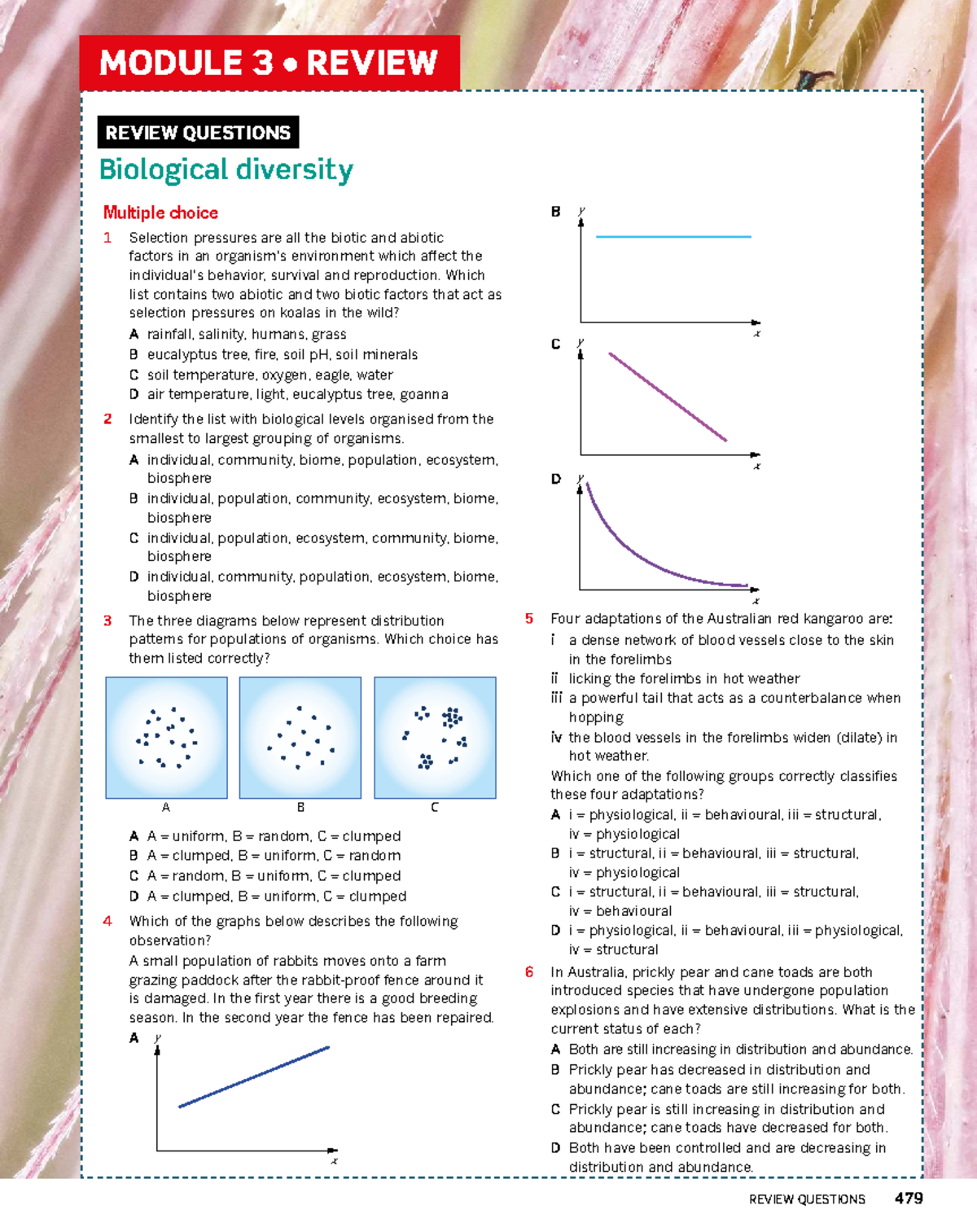 Biology Module 3 Review Questions: Biological Diversity Insights - Studocu