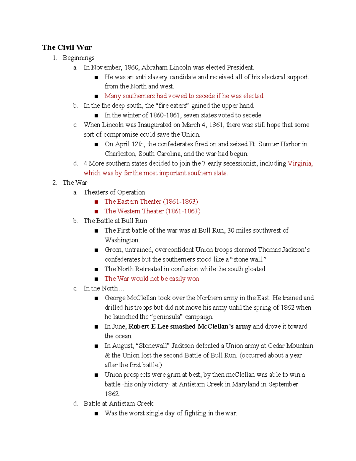 Am His Unit 2 Civil War & Liberal Theology Notes - Studocu