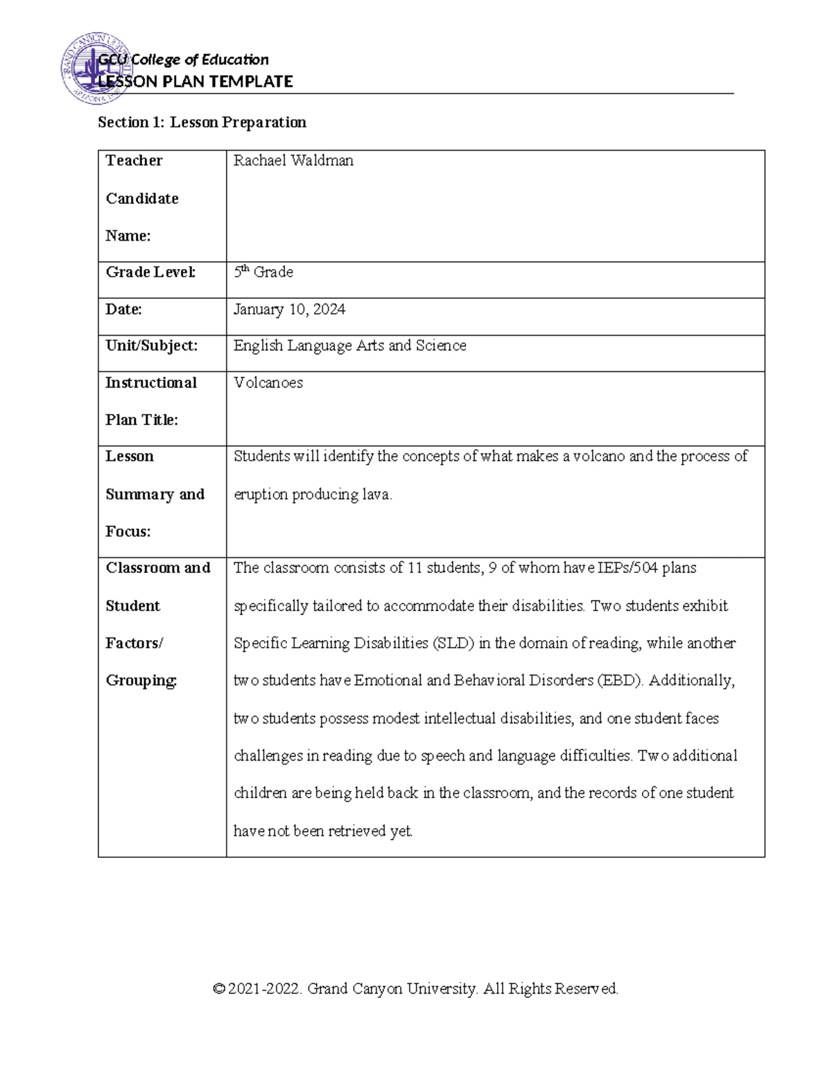 SPD-550-RS-Marcus-Partial-IEP-and-Lesson - LESSON PLAN TEMPLATE ...
