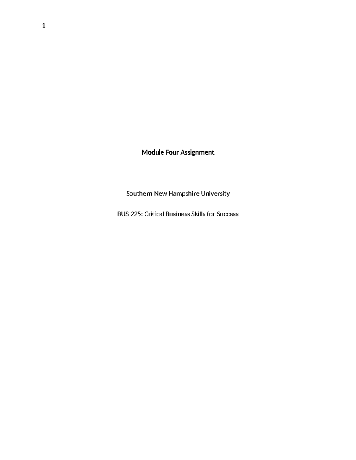 4-1 Assignment Making Data Driven Decisions - Module Four Assignment Southern New Hampshire ...