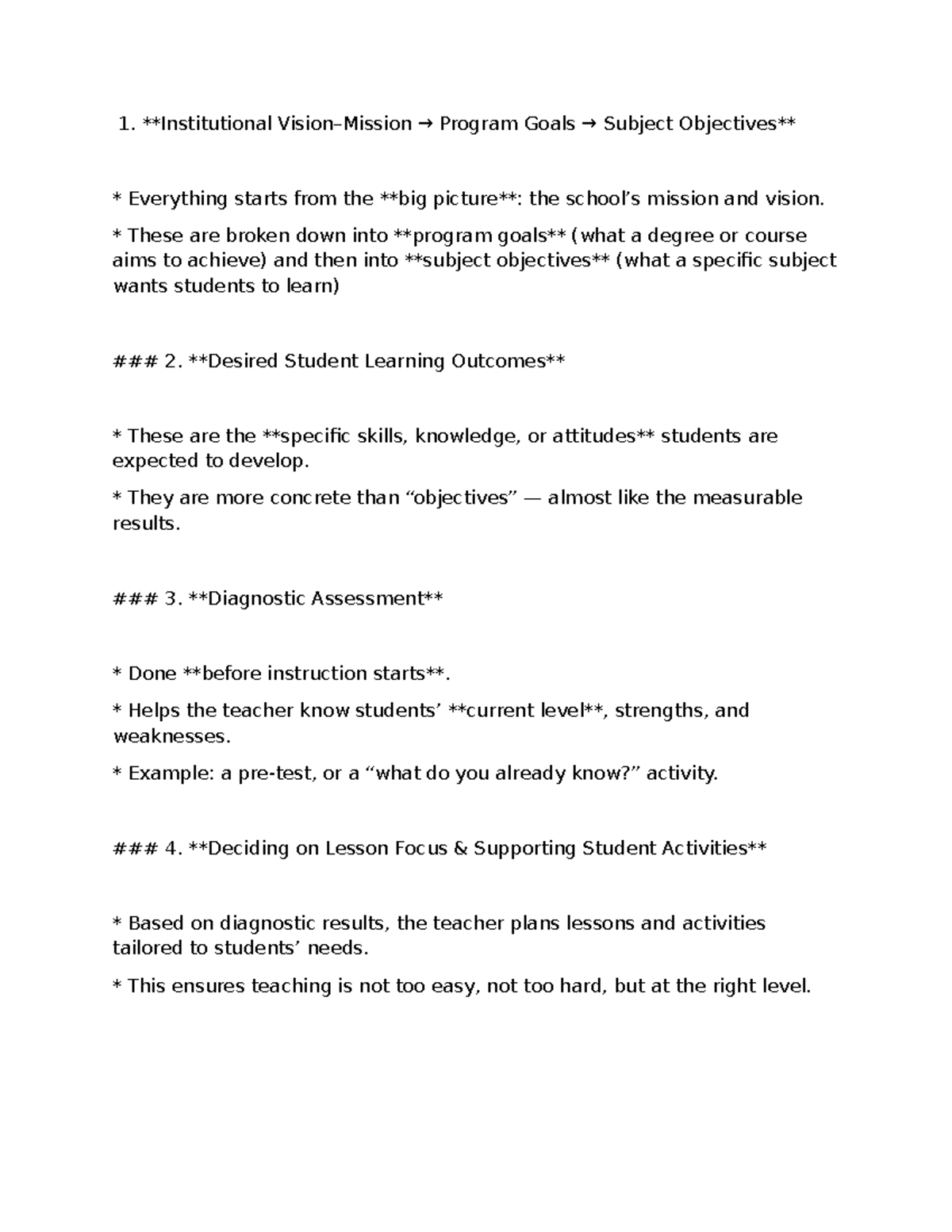 4.3 Phases: Reporting on Program Goals and Student Learning - Studocu