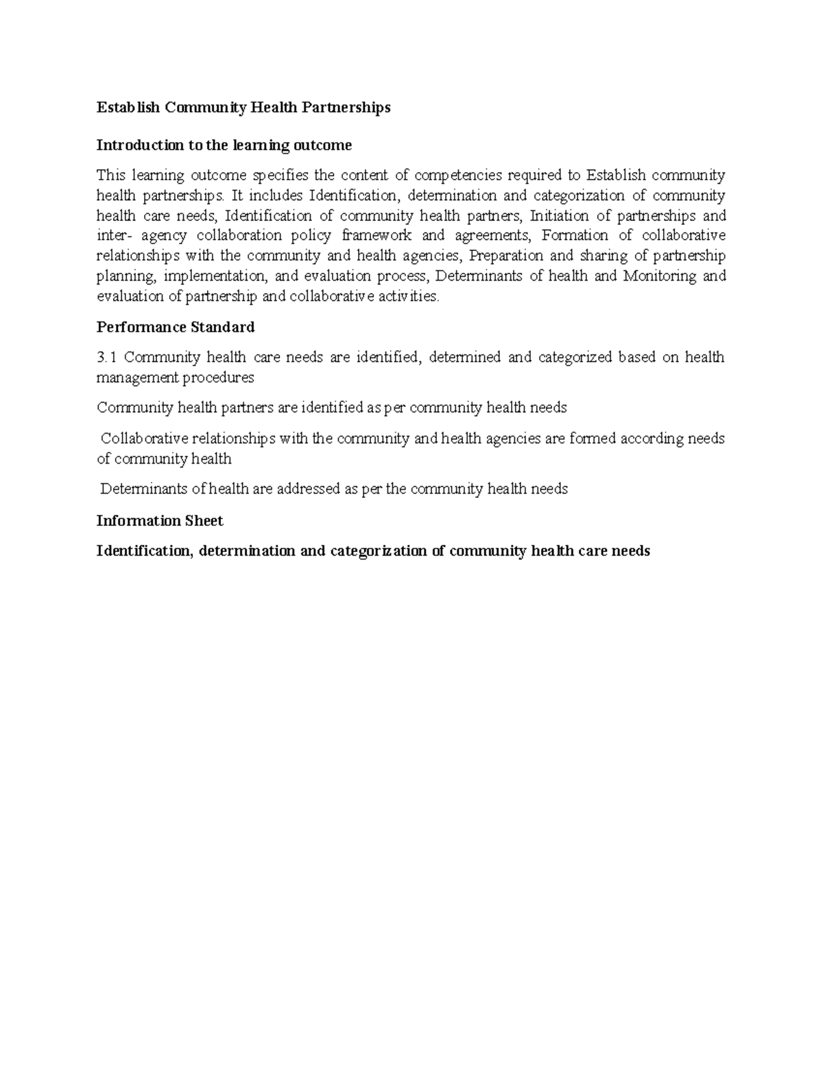 Developing Community Health Partnerships: Strategies and Evaluation ...