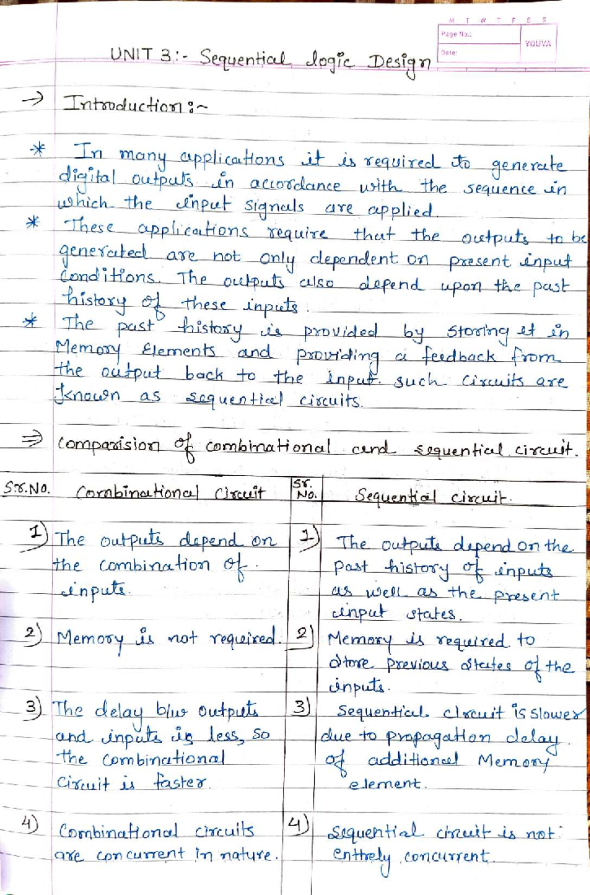 Unit III Notes on Sequential Logic Design - DELD - Studocu