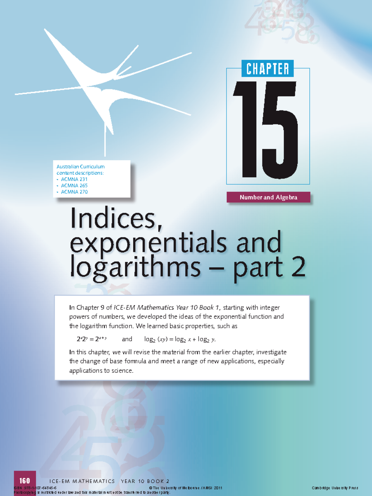 Chapter 15: Indices, Exponentials, and Logarithms - Part 2 (Maths Year ...