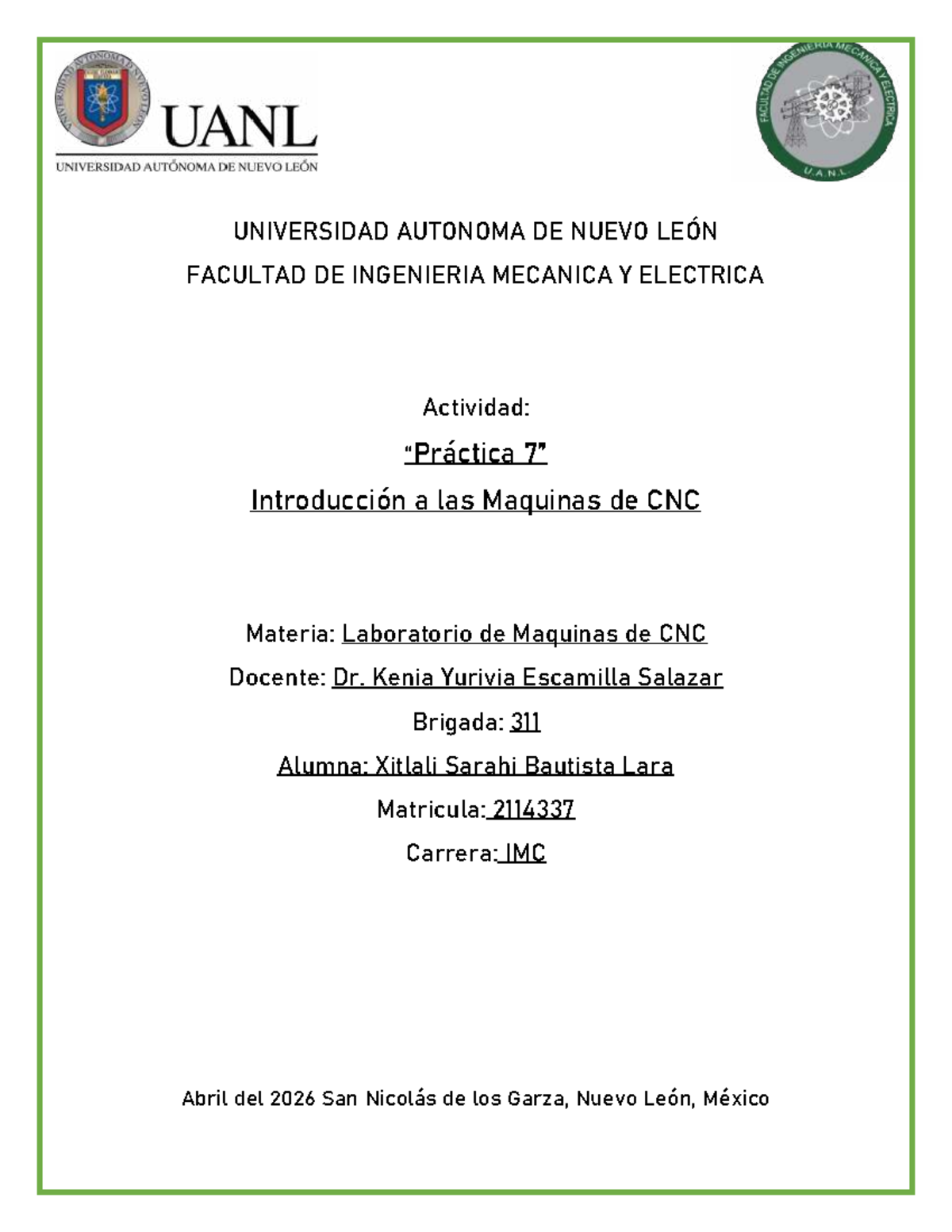 Cambio de Herramienta en CNC - TAREA Laboratorio de Maquinas de CNC ...