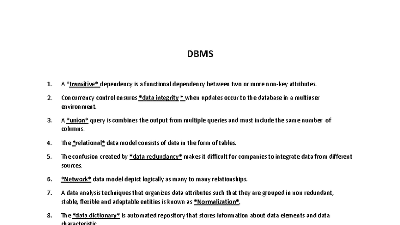 DBMS & AI Concepts: Comprehensive Solved Notes for DP IS AUDIT SE OOAD ...