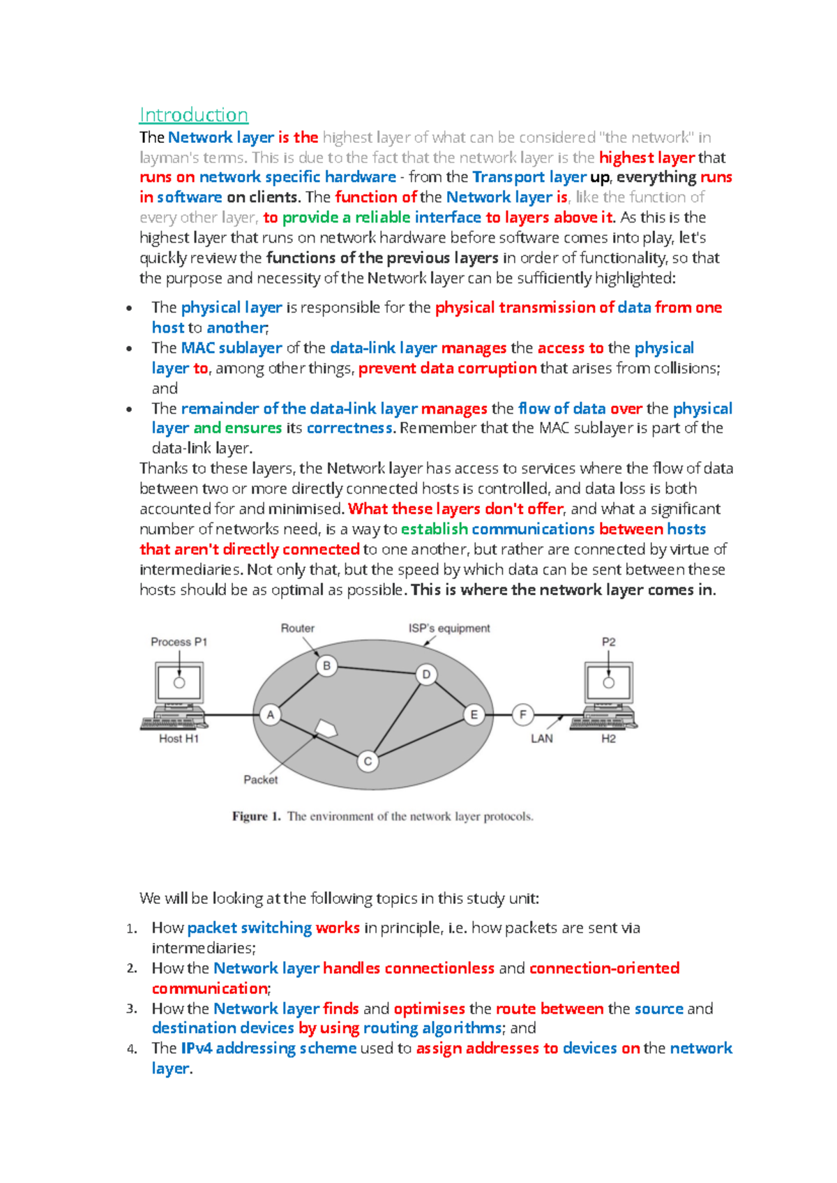 CMPG315-SU5 - In-Depth Summary of Computer Networks Concepts - Studocu