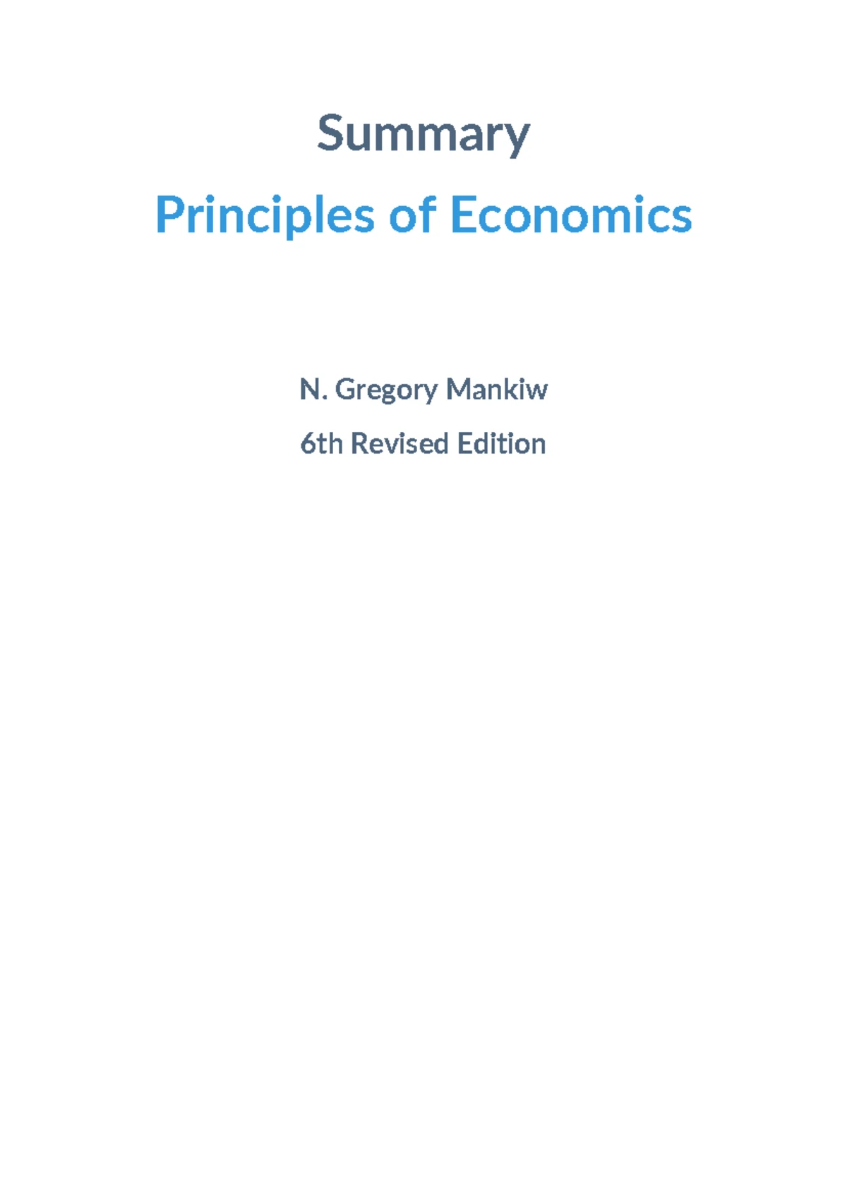 Solutions To Macroeconomics - N. Gregory Mankiw - Answers to Textbook ...