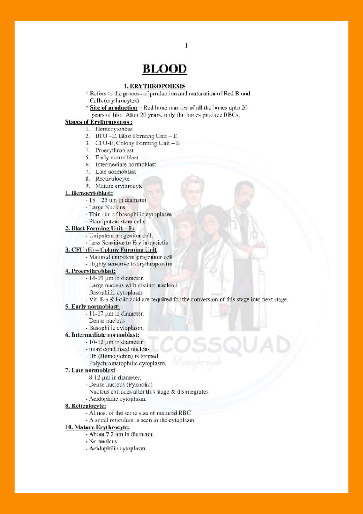 Blood: Erythropoiesis, Hemostasis, and Immune Functions (BIO 101) - Studocu