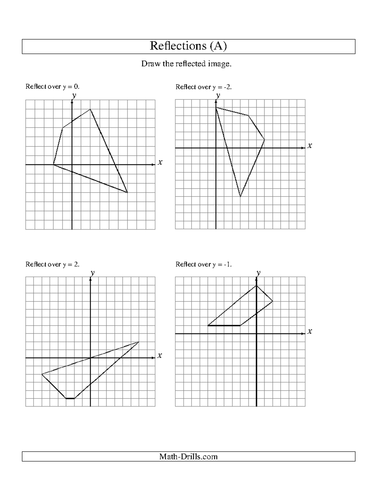 Reflections in Geometry: y4x4 Transformations and Vertices - Studocu