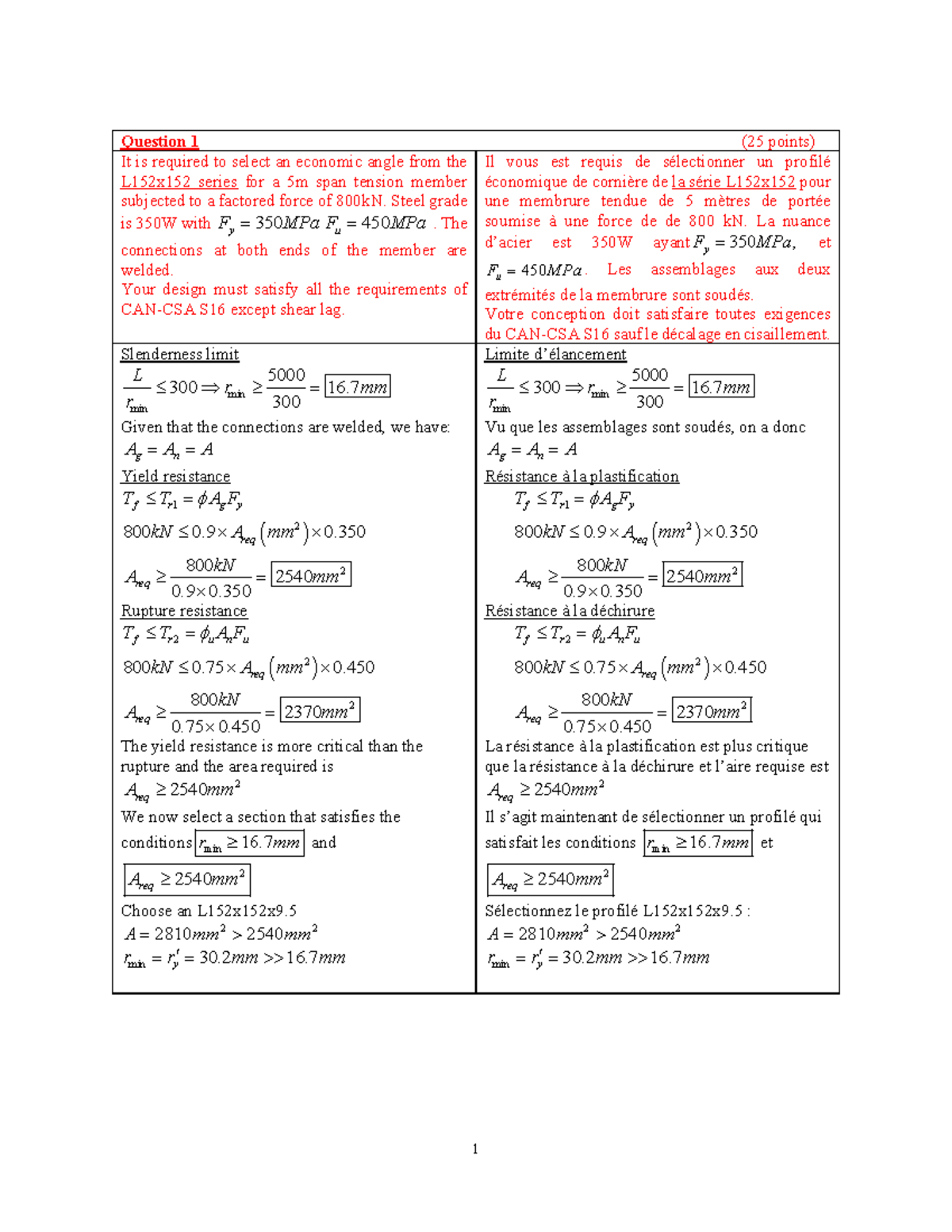 CVG3147 Midterm 2026: Economic Design of Tension Members and ...