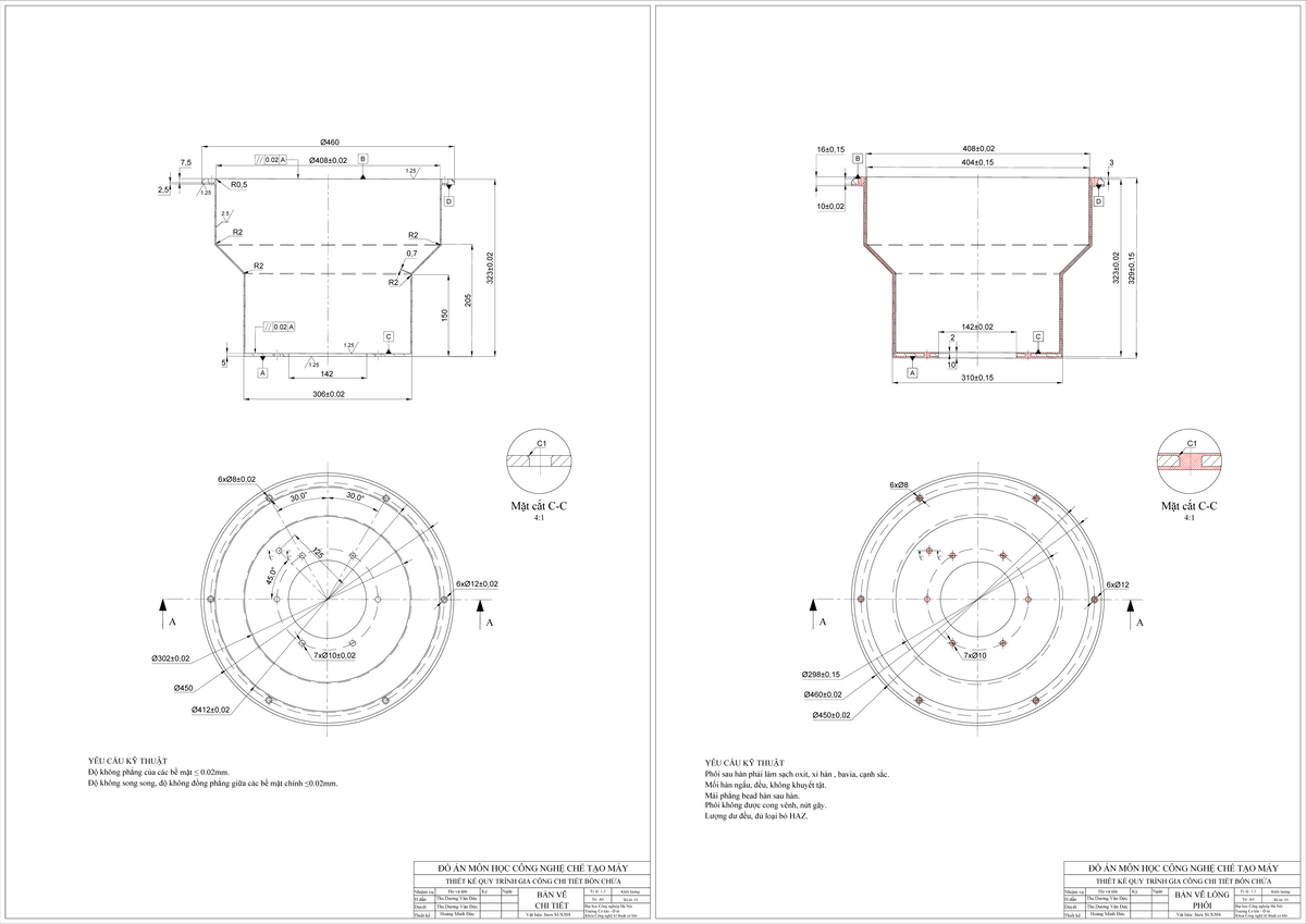 Ø460 Technical Requirements for Inox SUS304 Design Process - Studocu