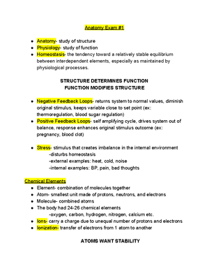Anatomy and Physiology Skeletal Muscular and Integumentary Cheat Sheet ...