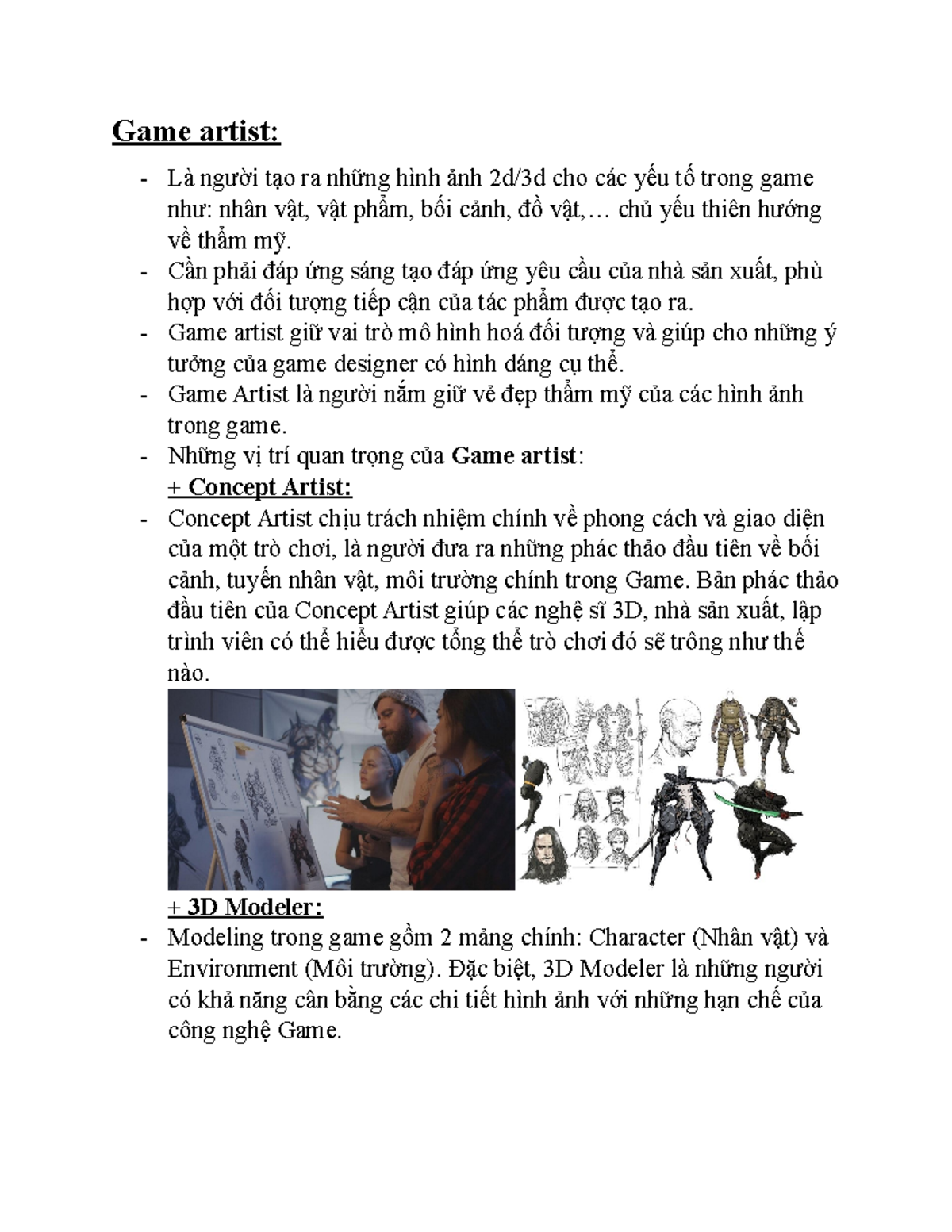 Game Development Roles and Responsibilities - V2 Overview - Studocu