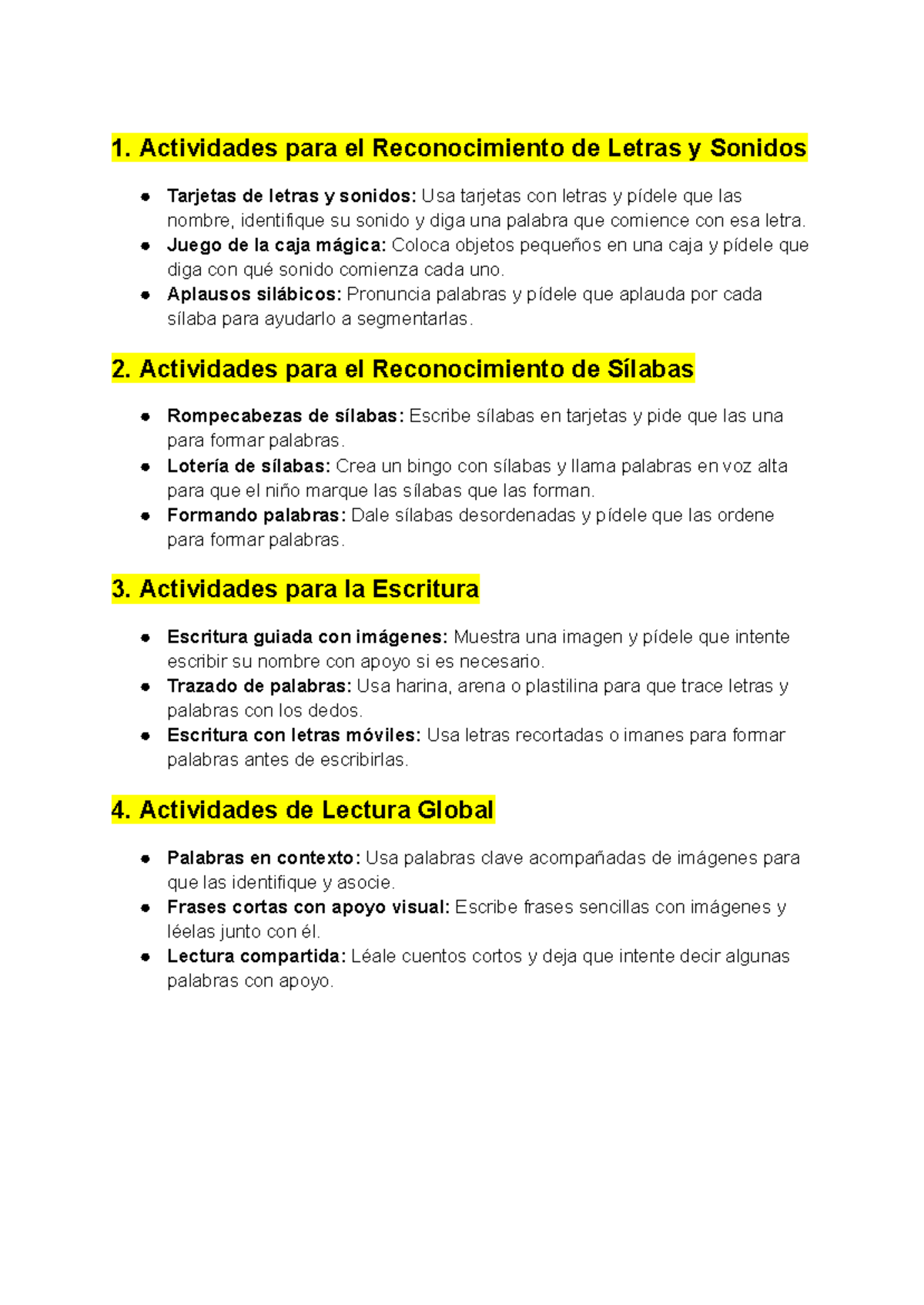 Actividades de Aprendizaje para el Reconocimiento de Letras y Sonidos ...