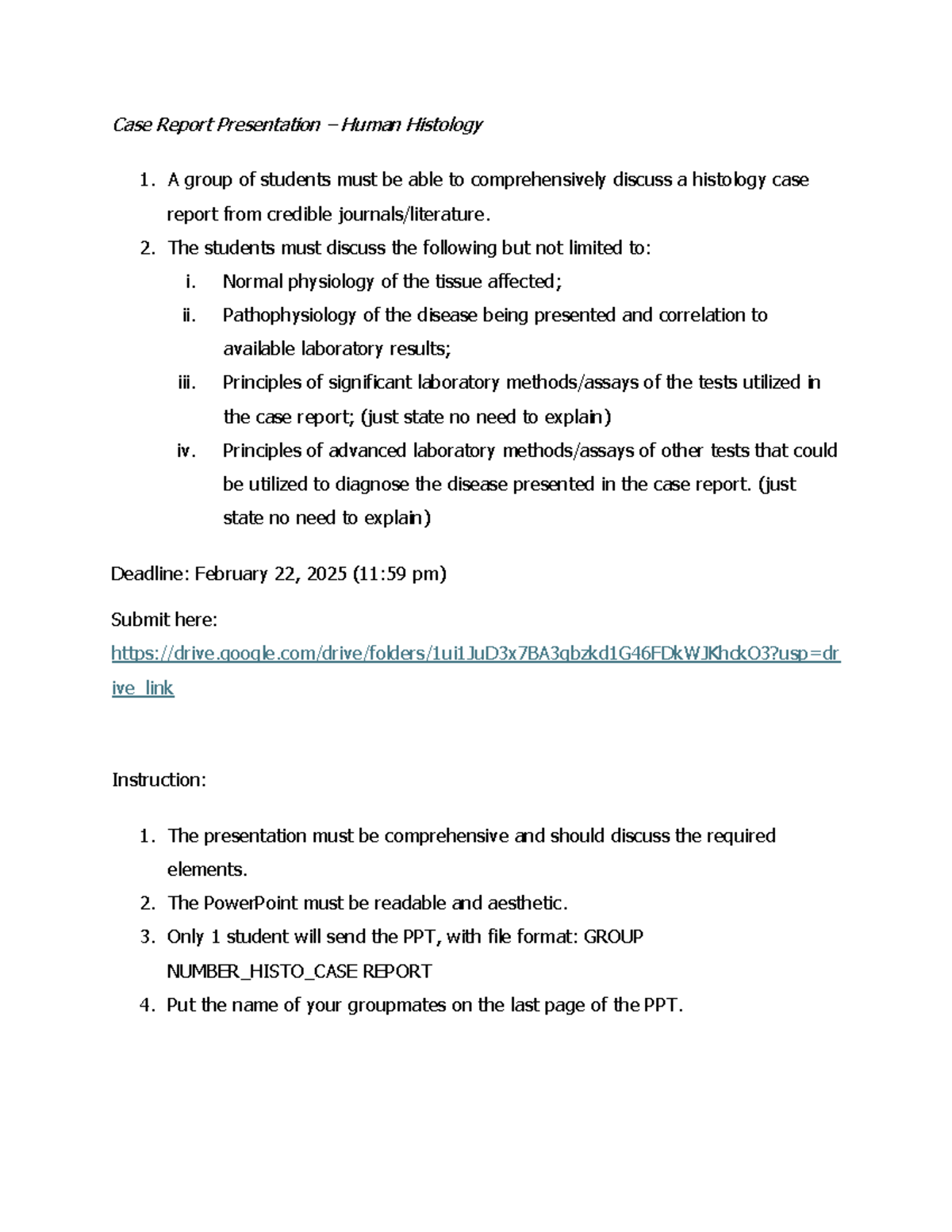 Human-Histology- Case-Report-Presentation - Case Report Presentation ...