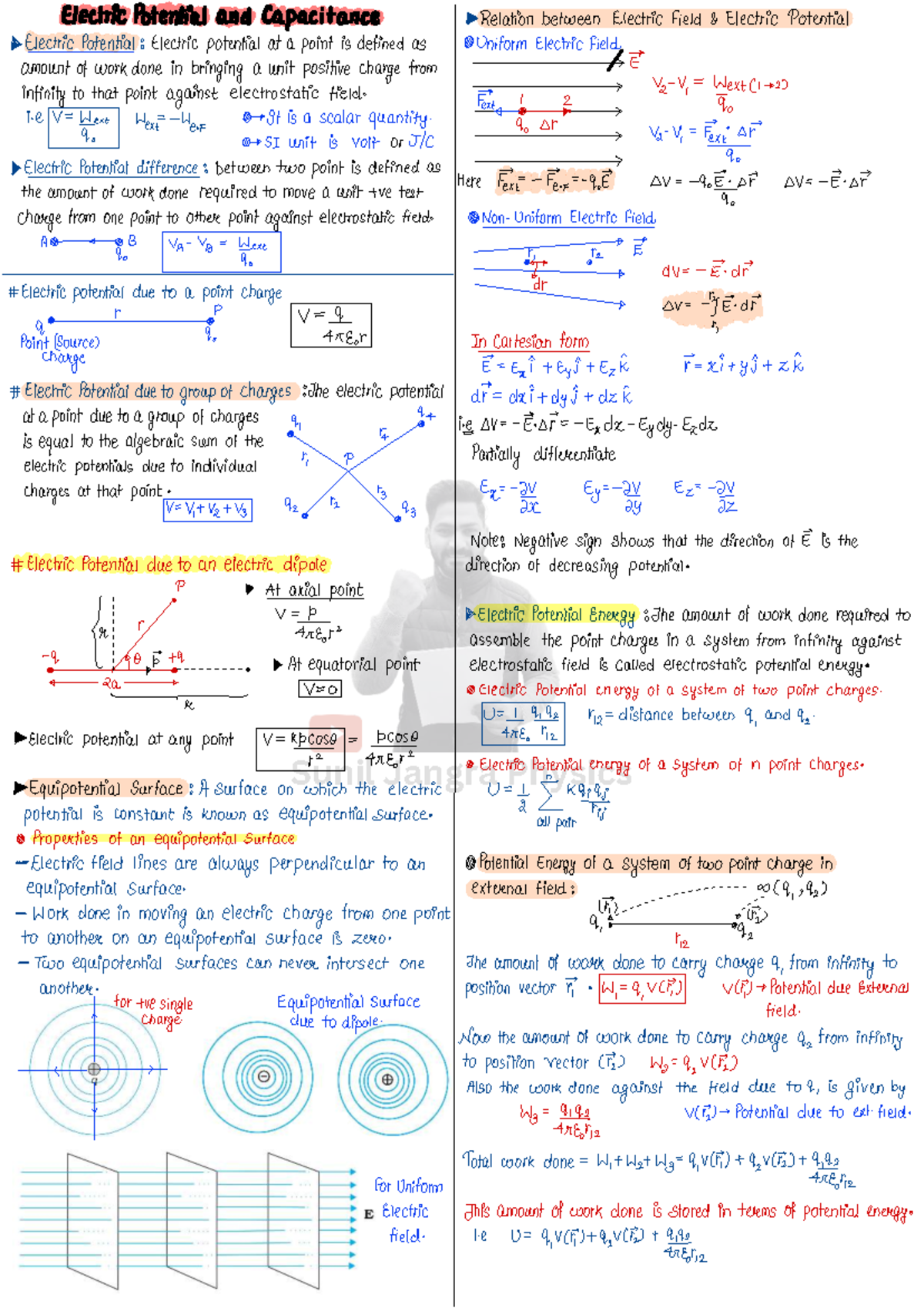 Chapter 2 Notes: Electric Potential & Capacitance Relations - Studocu