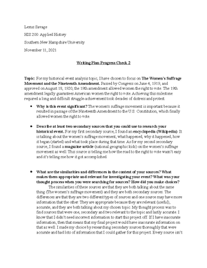 HIS-200-Module 1 Stacie Mc Kenzie Writing Plan - Stacie McKenzie HIS ...
