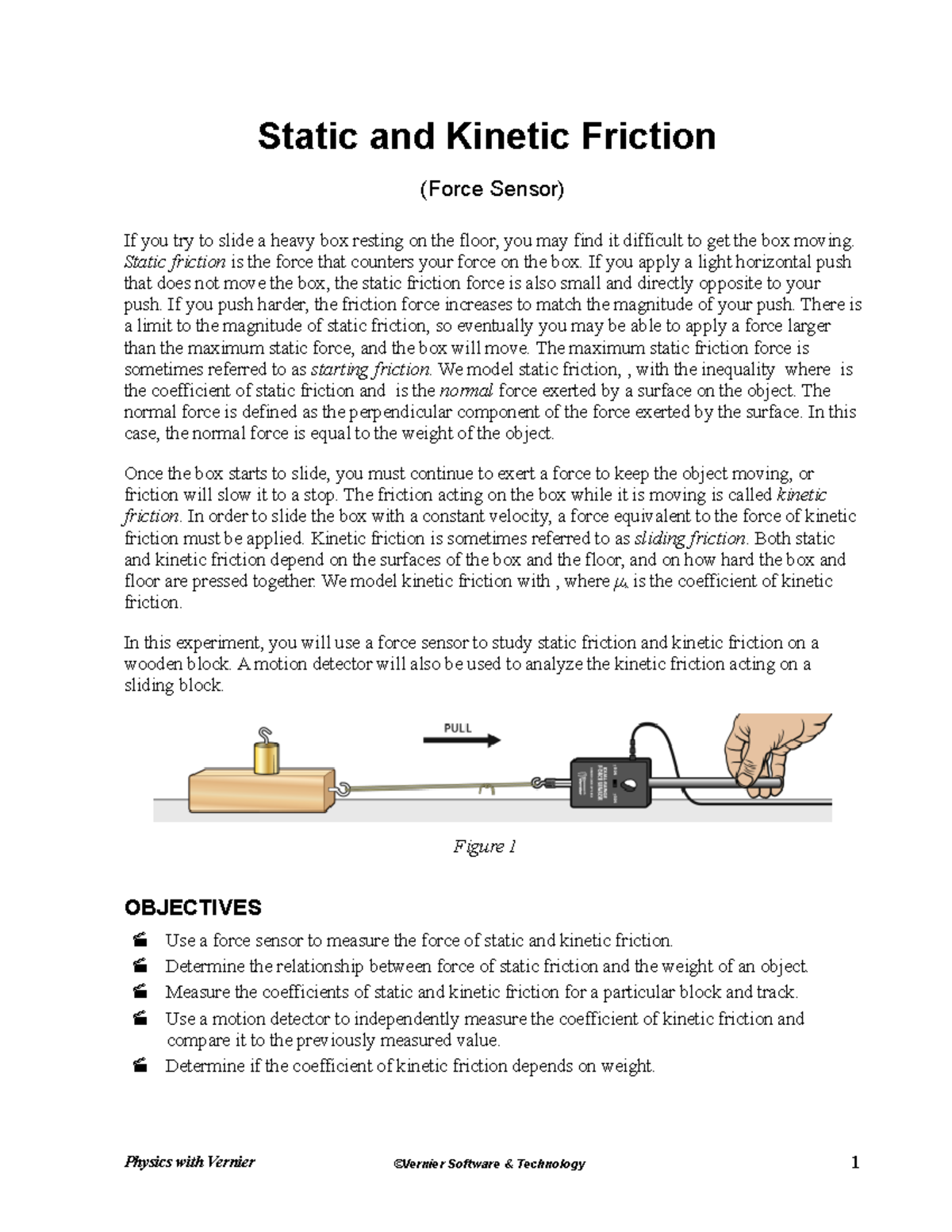 02-04a Static vs. Kinetic Friction Forces Lab Analysis - Studocu