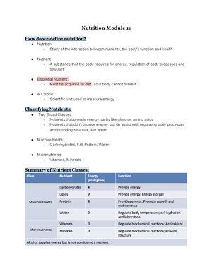 Study Guide for Exam 2: Nutrition Modules 5-7 (Fats, Proteins, Obesity ...