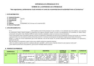 1°y2° Sesion ACTV O - Ingles 2024 - SESIÓN DE INGLÉS –SECUNDARIA INGLES 1 SESION DE APRENDIZAJE ...