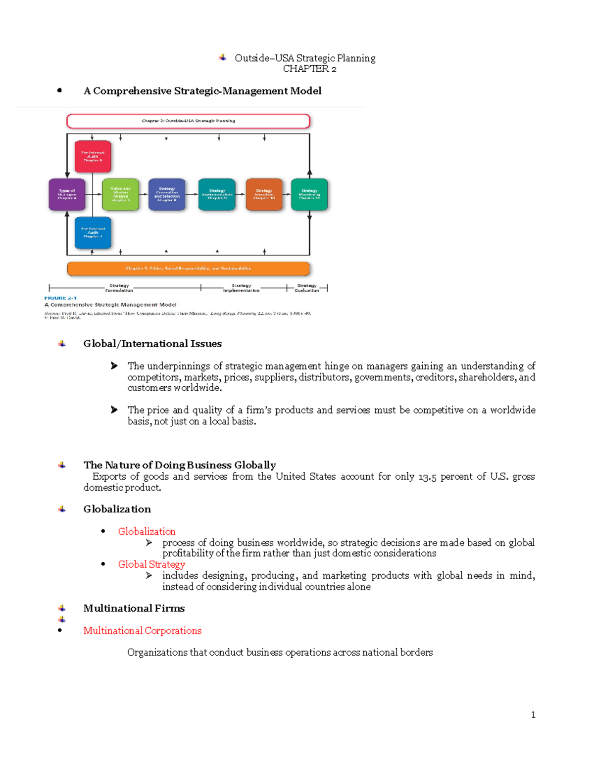 Chapter 2 in strategic management Outside–USA Strategic Planning ...