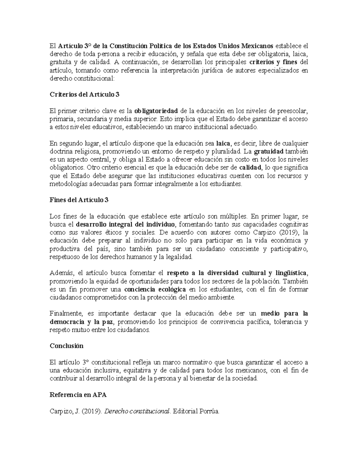 Análisis del Artículo 3° de la Constitución Mexicana sobre Educación ...