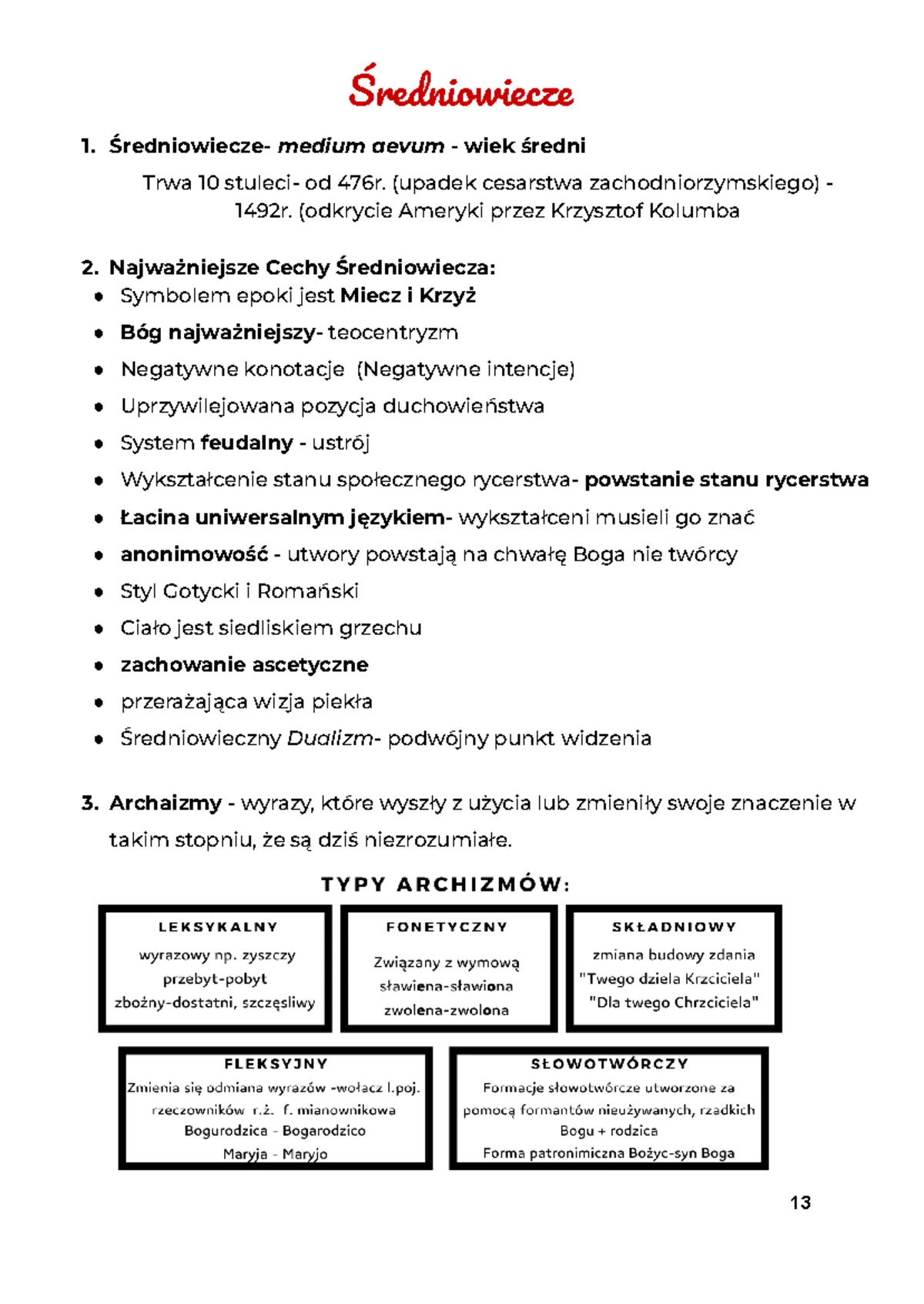 Epoki literackie po kolei - Epoki literackie – ramy czasowe ...