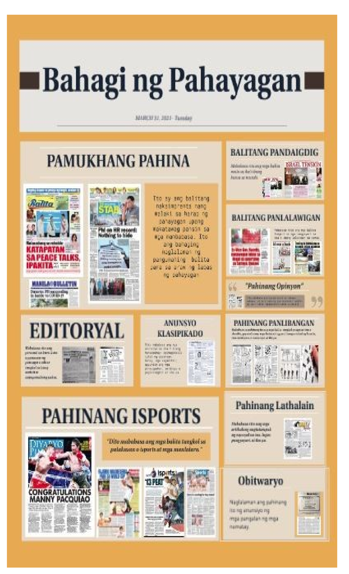 Balitang Pandaigdig: Pahayagan MARCH 32, 2623 - Opinyon at Isports ...