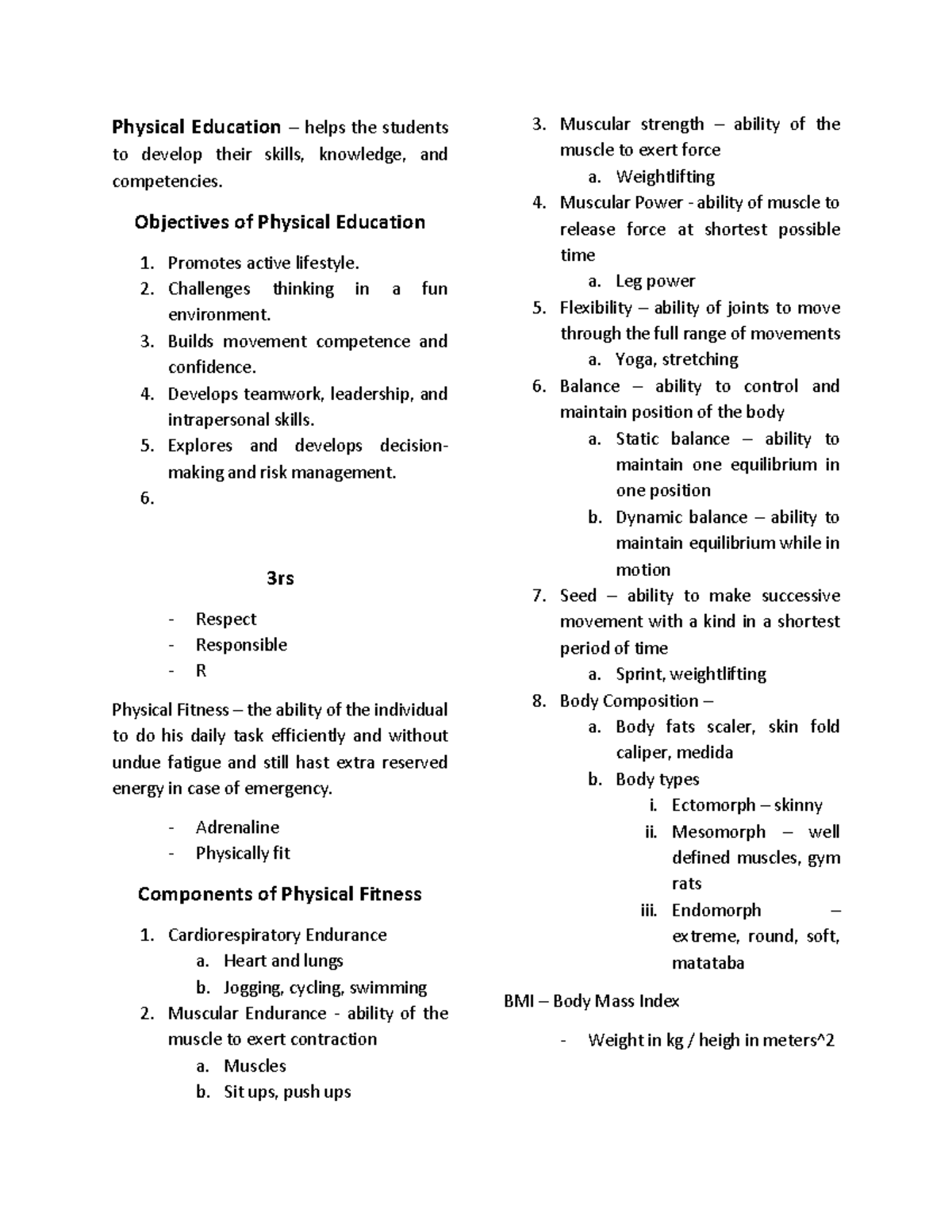 PE - Physical Education Reviewer: Understanding Fitness & Benefits ...