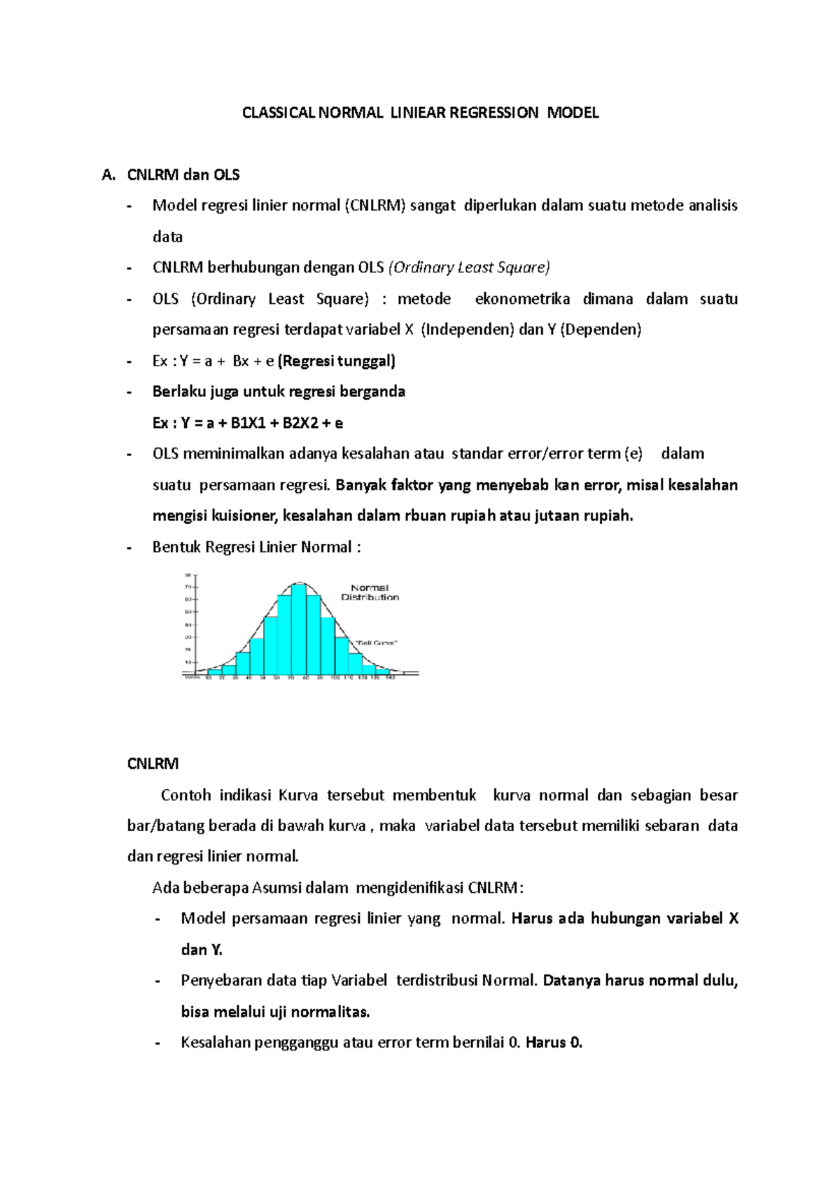 20. Classical Normal Linear Regression Model Overview and Applications ...