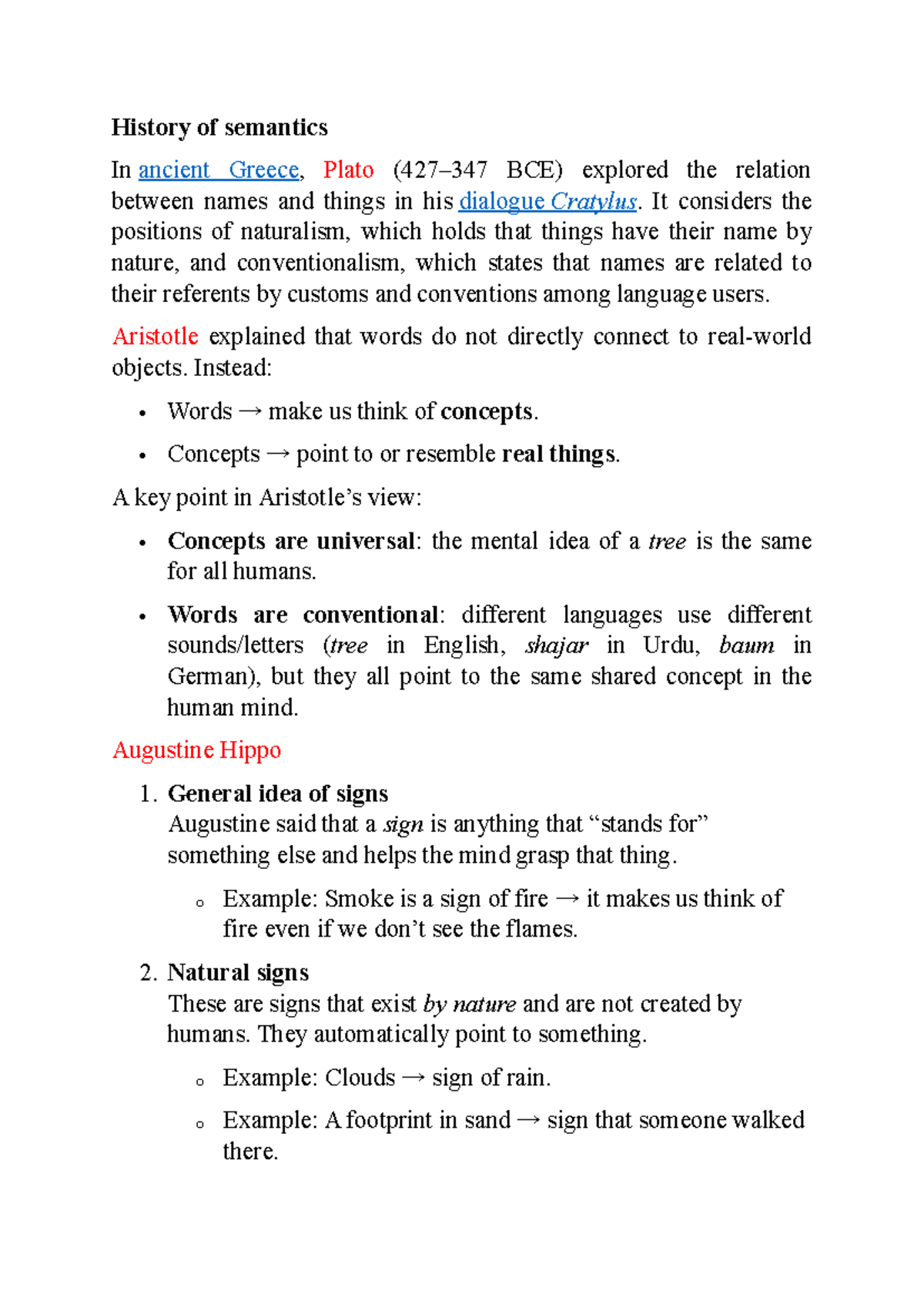 HIST 101: Overview of Semantics from Ancient Greece to Modern Theories ...