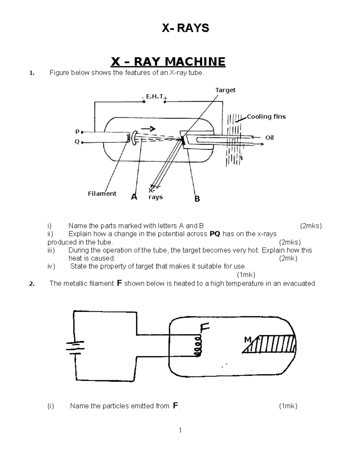 X-RAYS 1: Key Concepts and Calculations for RAYS 1 Exam - Studocu
