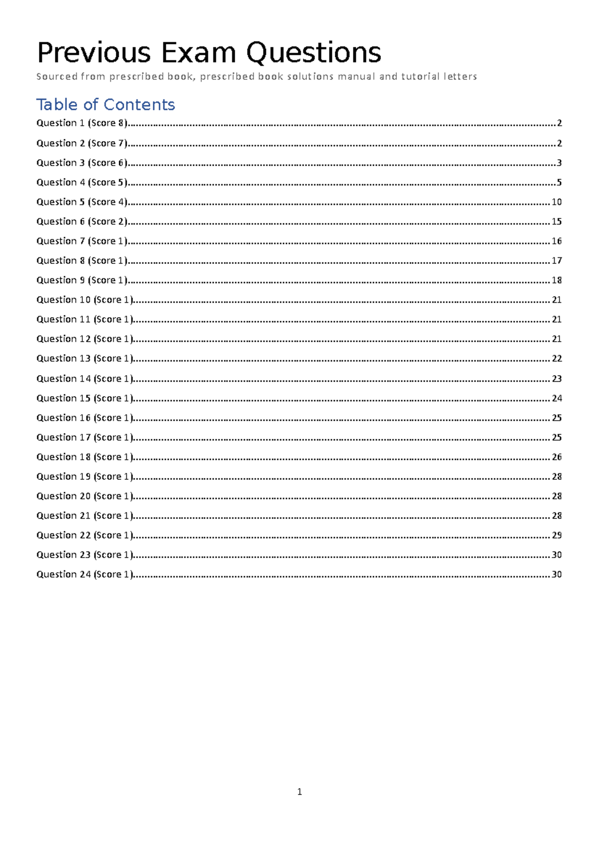 INF3705 Previous Exam Questions Compilation and Insights - Studocu