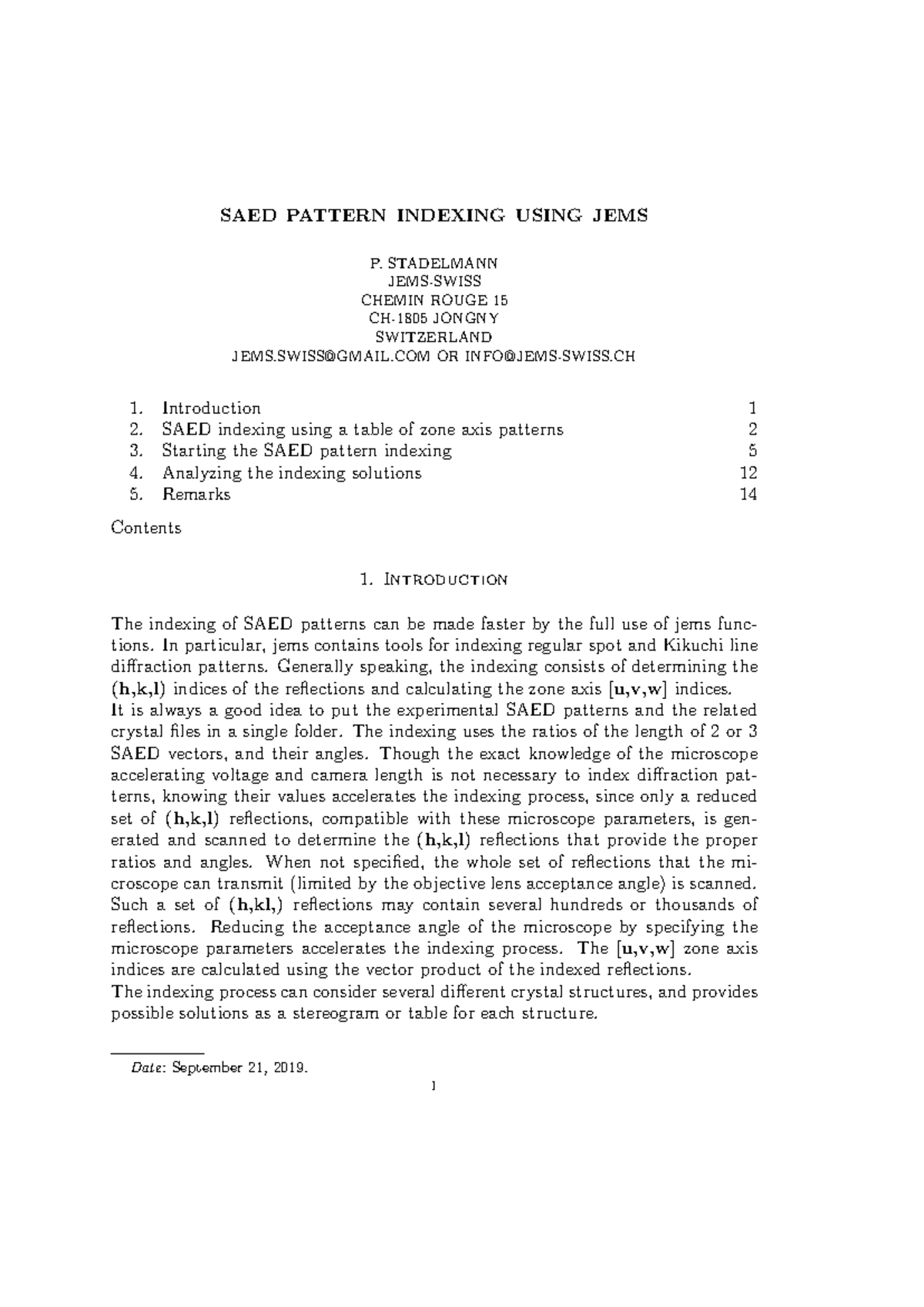 SAED INDEXING IN TEM USING JEMS: A COMPREHENSIVE GUIDE - Studocu