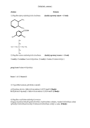 Organická chemie - 2. Organická chemie Napište sumární, racionální a ...