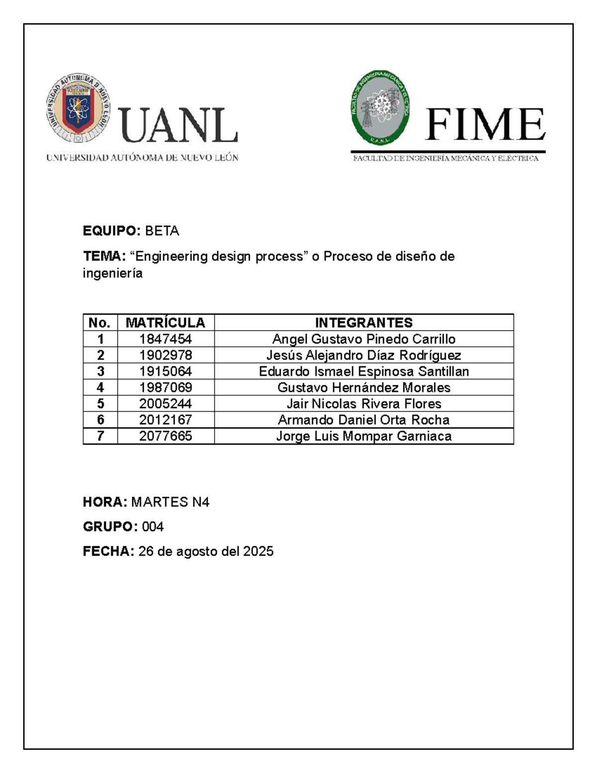 EQUIPO BETA: Proceso de Diseño de Ingeniería - Análisis y Etapas - Studocu