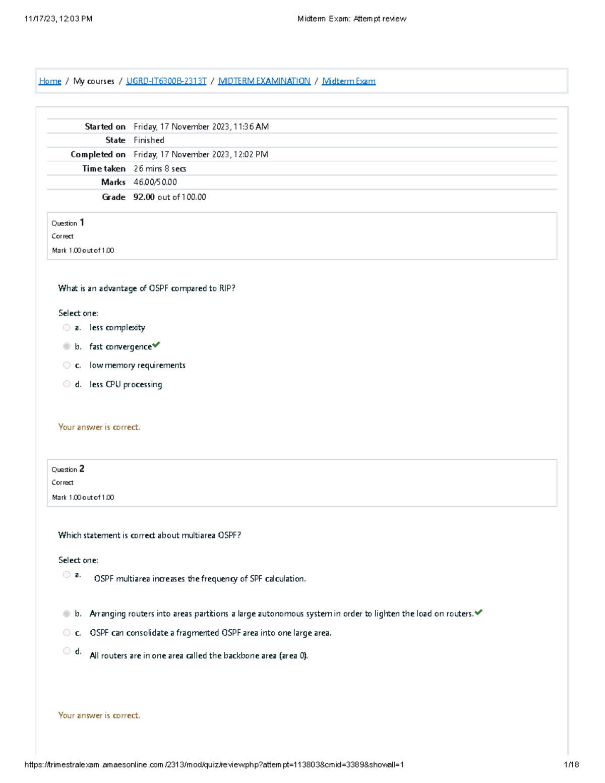 Data-Comm-IT6300B-Midterm-Exam-Review-2023-Result - Studocu